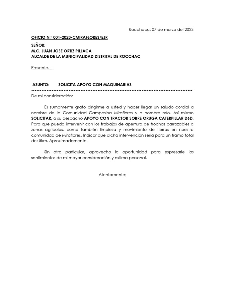 Oficio Personal | PDF