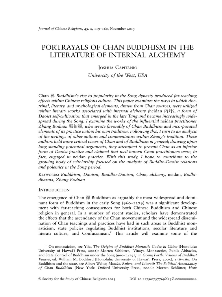 Portrayals of Chan Buddhism in The Liter | Download Free PDF | Neidan ...