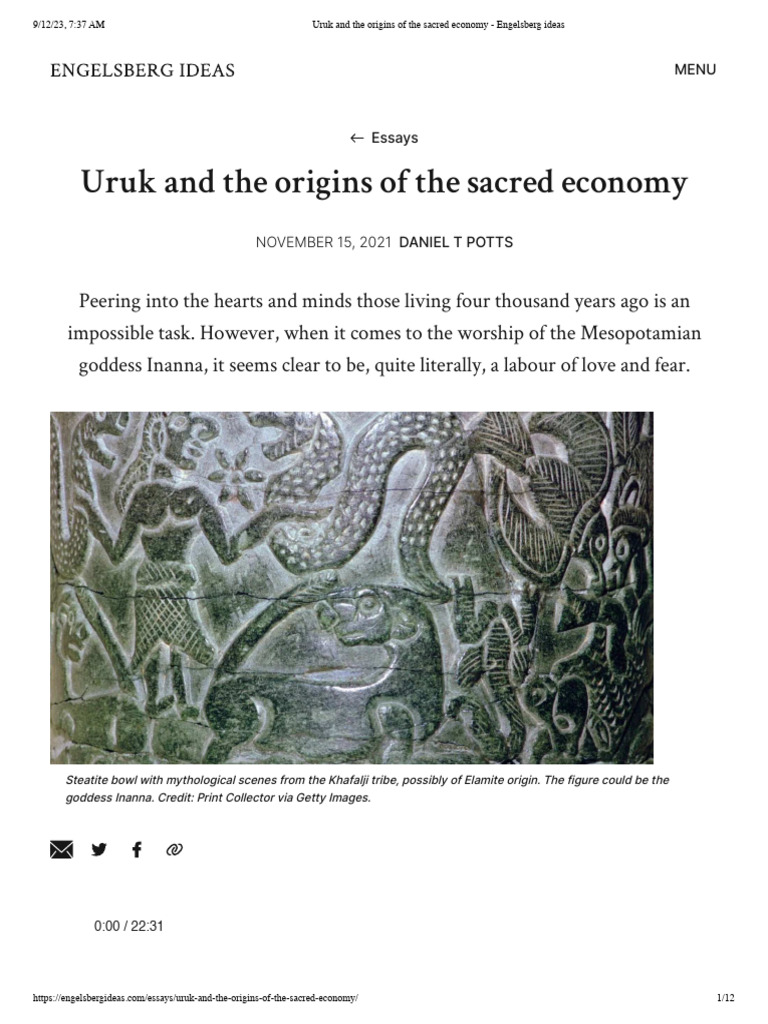 Potts 2021 Uruk and The Origins of The S | PDF