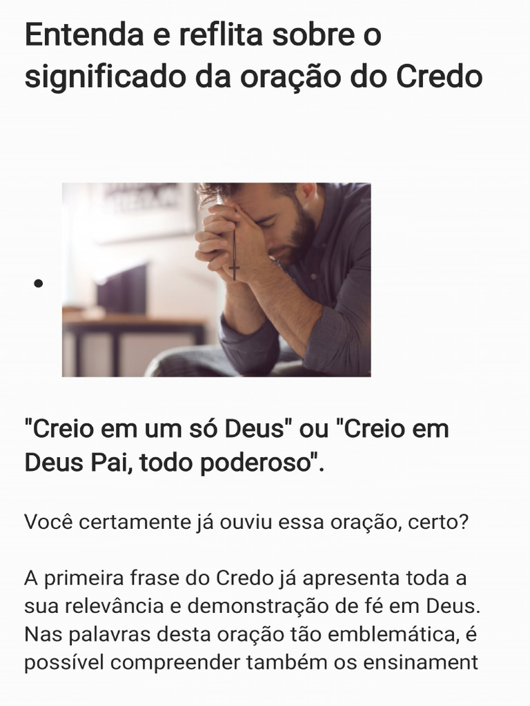 Oração Do Creio - 221130 - 093902 | PDF