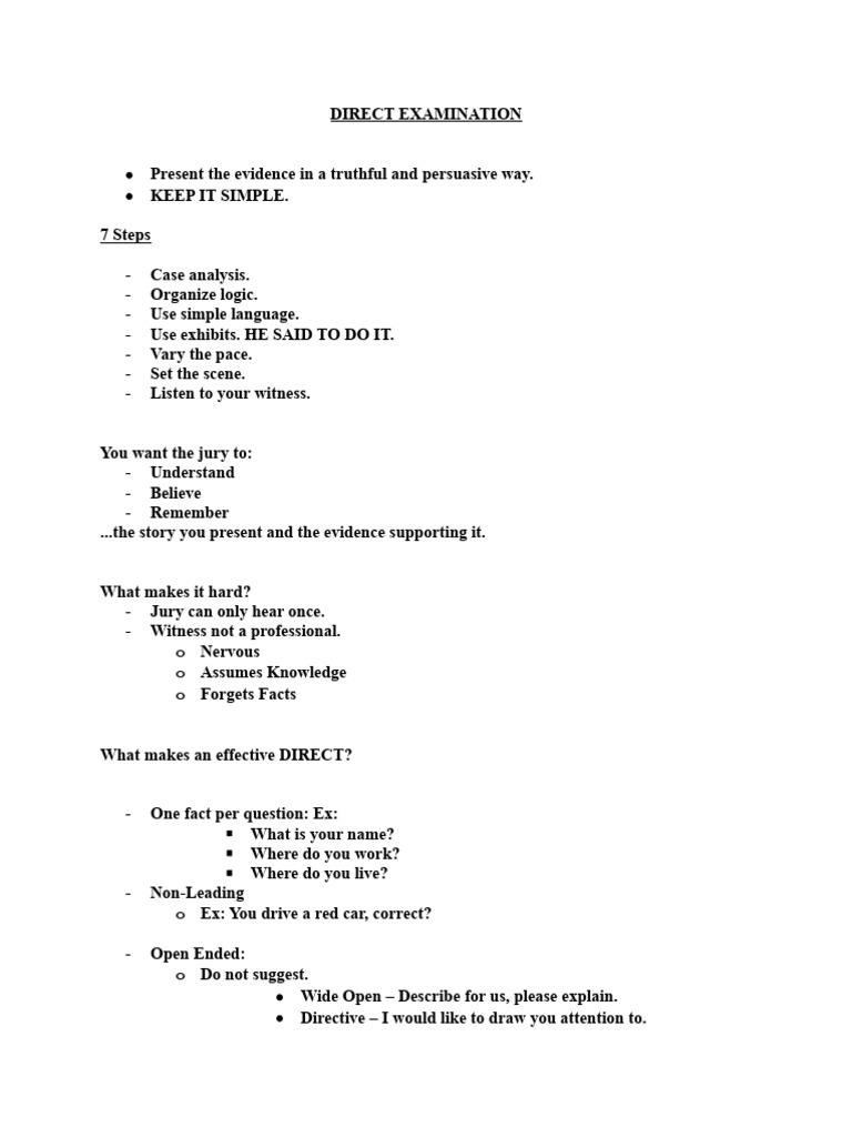 Mastering Direct and Cross Examination | PDF | Witness | Testimony