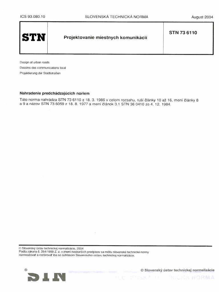STN 73 6110 | PDF
