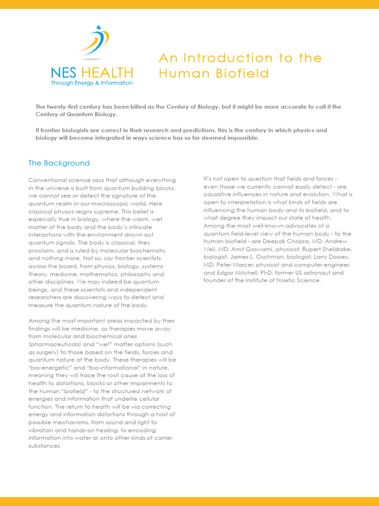 Human Biofield | PDF | Physics | Quantum Mechanics