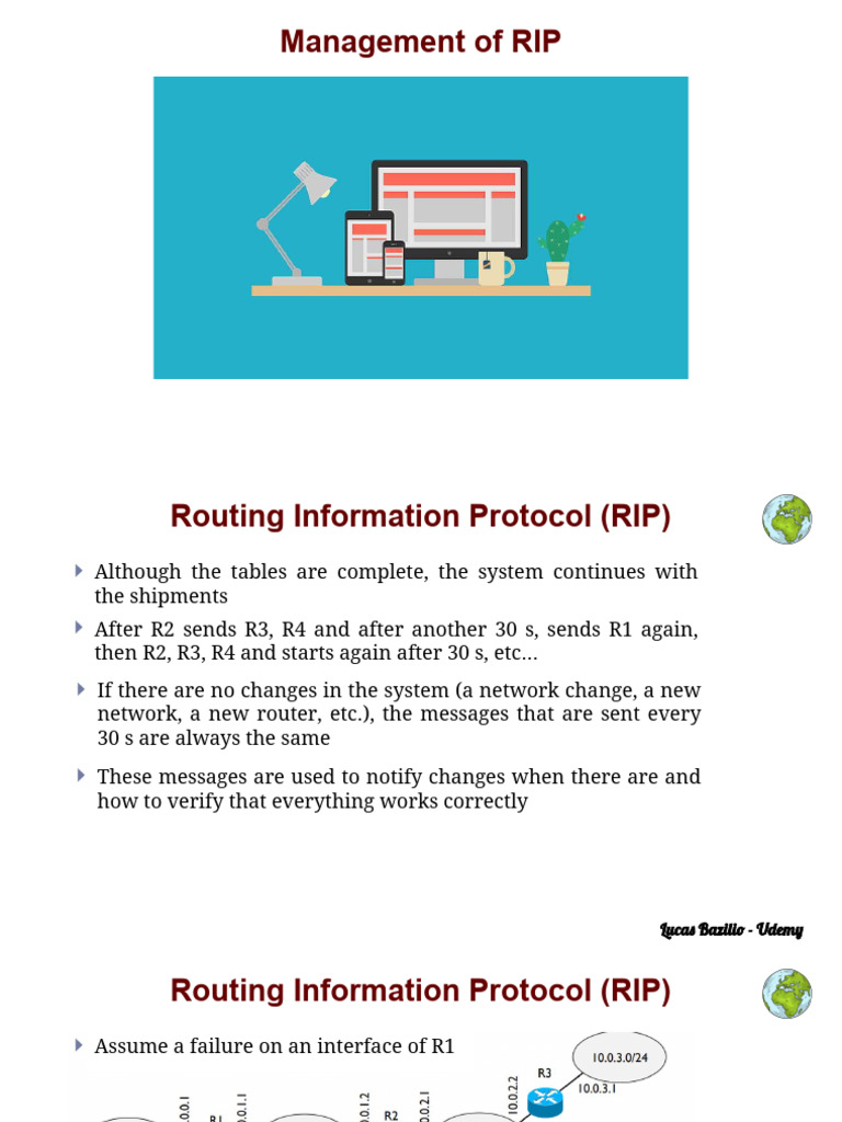 2.1 Management of RIP | PDF | Routing | Data Transmission