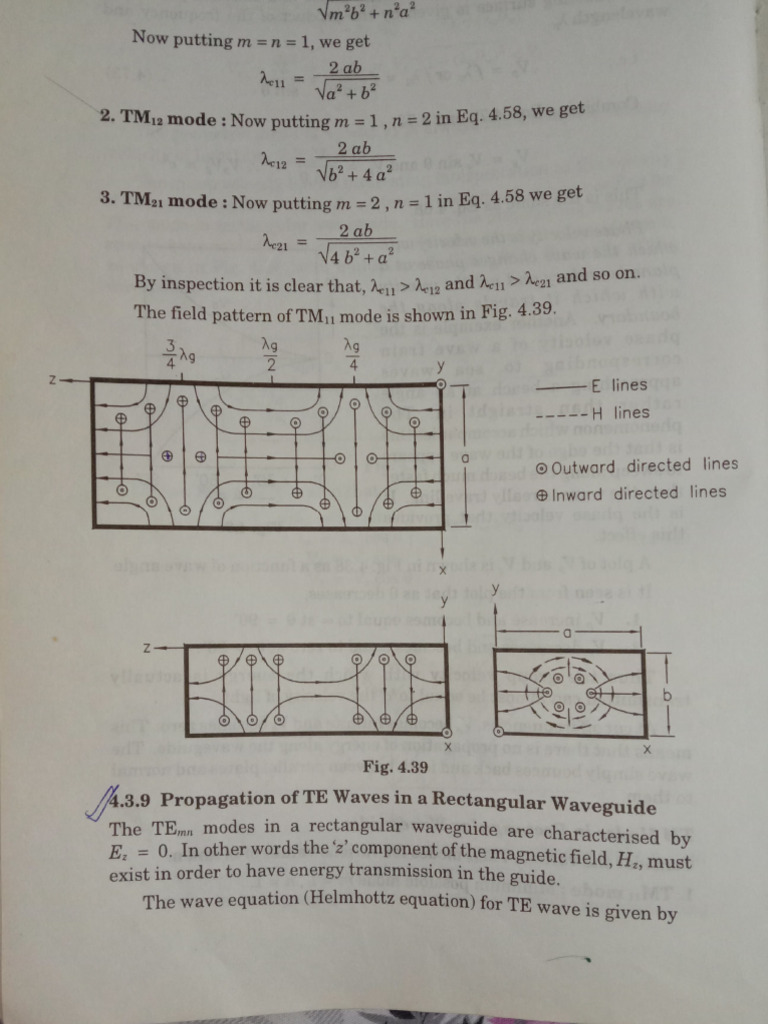 TE Waves in Rectangular W.G. | PDF | Waveguide | Scientific Phenomena