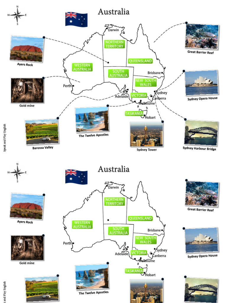 Free Printable Map of Australia | PDF