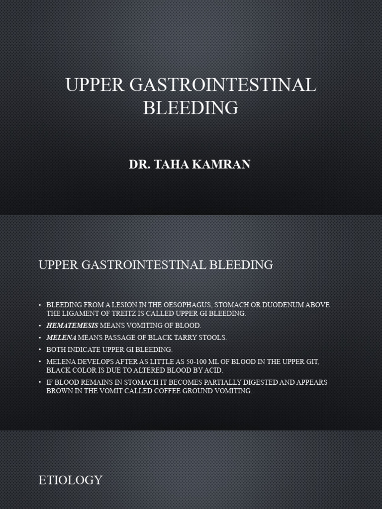 Upper Gi Bleed | Download Free PDF | Blood | Clinical Medicine