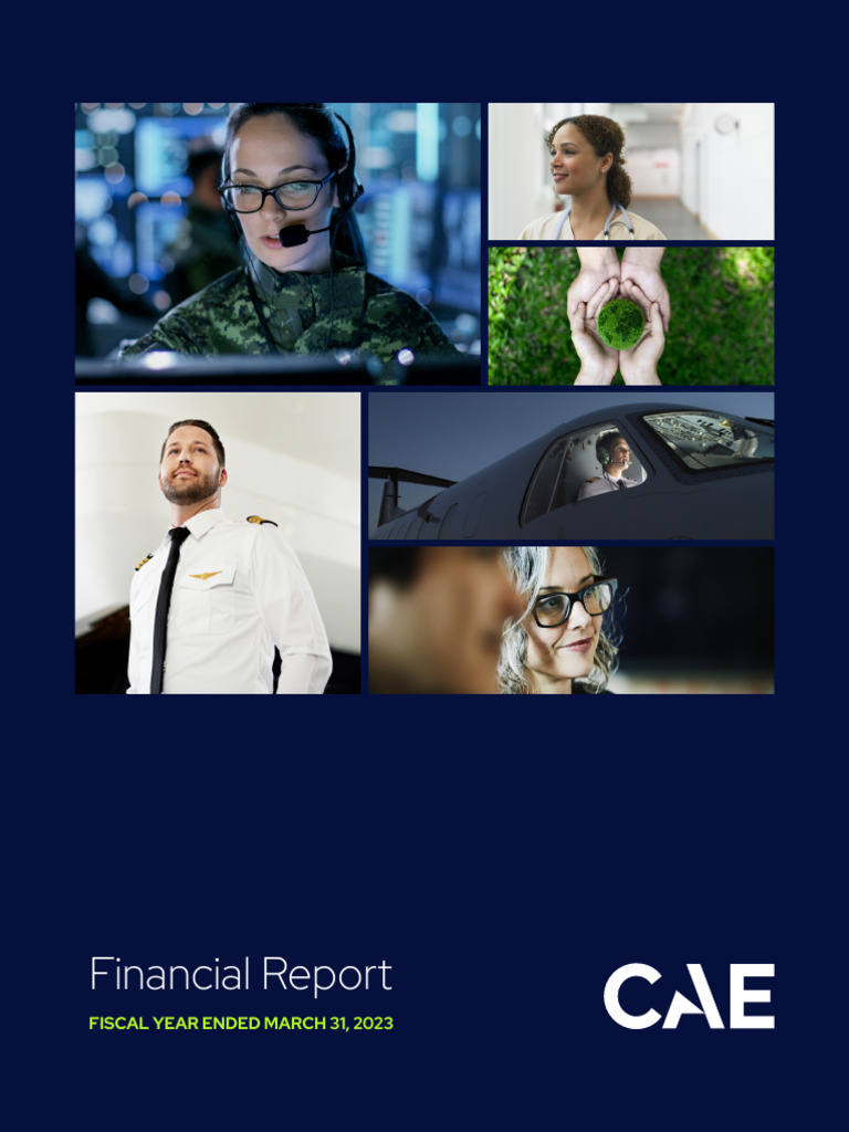 CAE FY23 FinancialReport - EN | PDF | Financial Statement | Risk