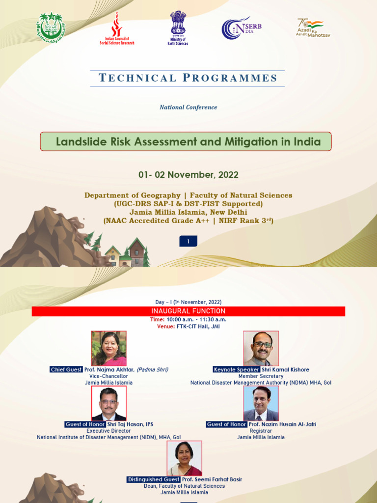02 Technical Programme | PDF | Landslide | Earth Sciences