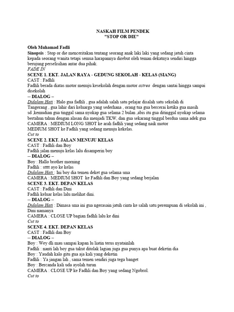 Naskah Film Pendek | PDF