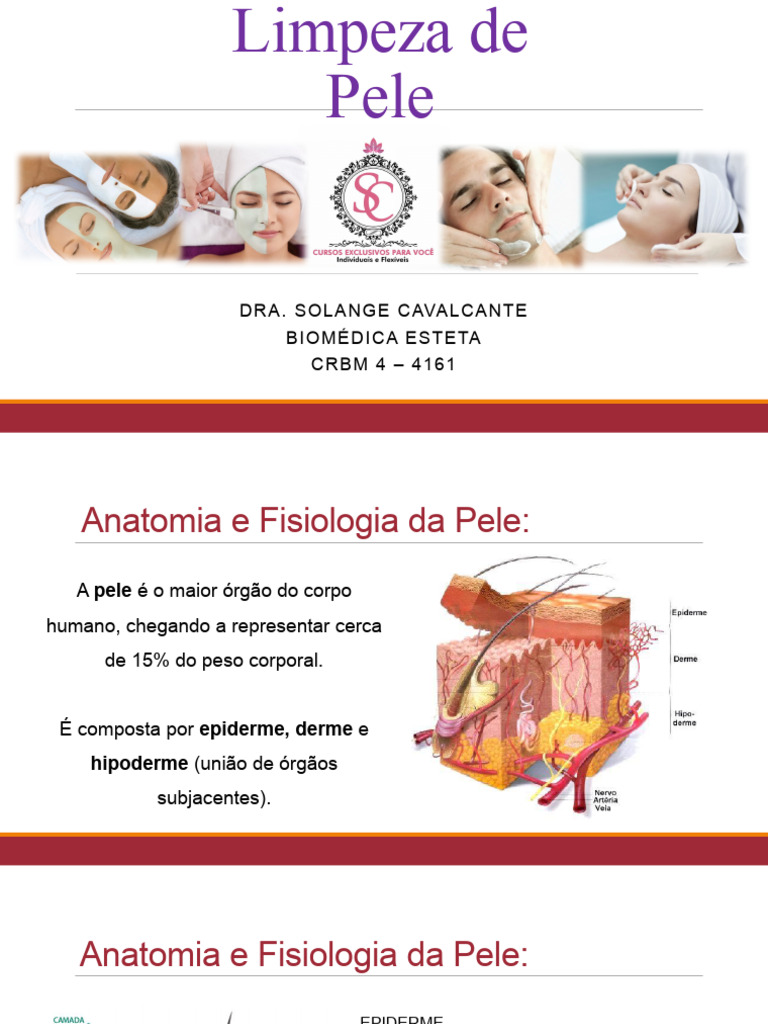 Slide Limpeza de Pele | PDF | Pele | Epiderme
