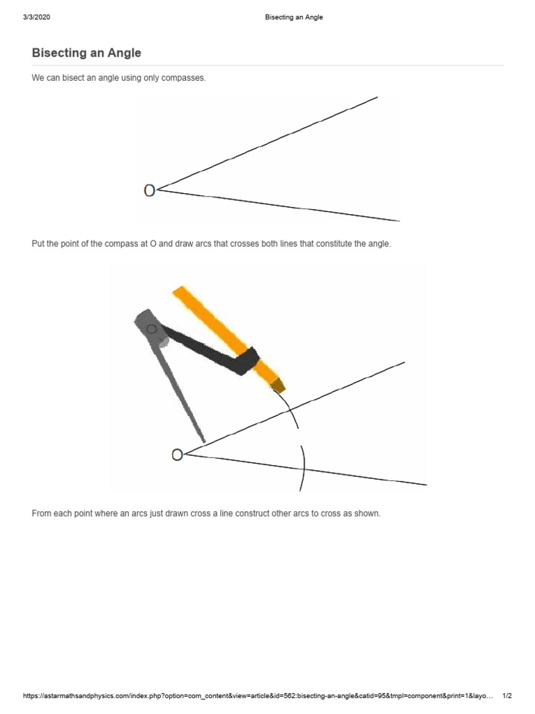 Bisecting An Angle | PDF Bisecting An Angle | PDF