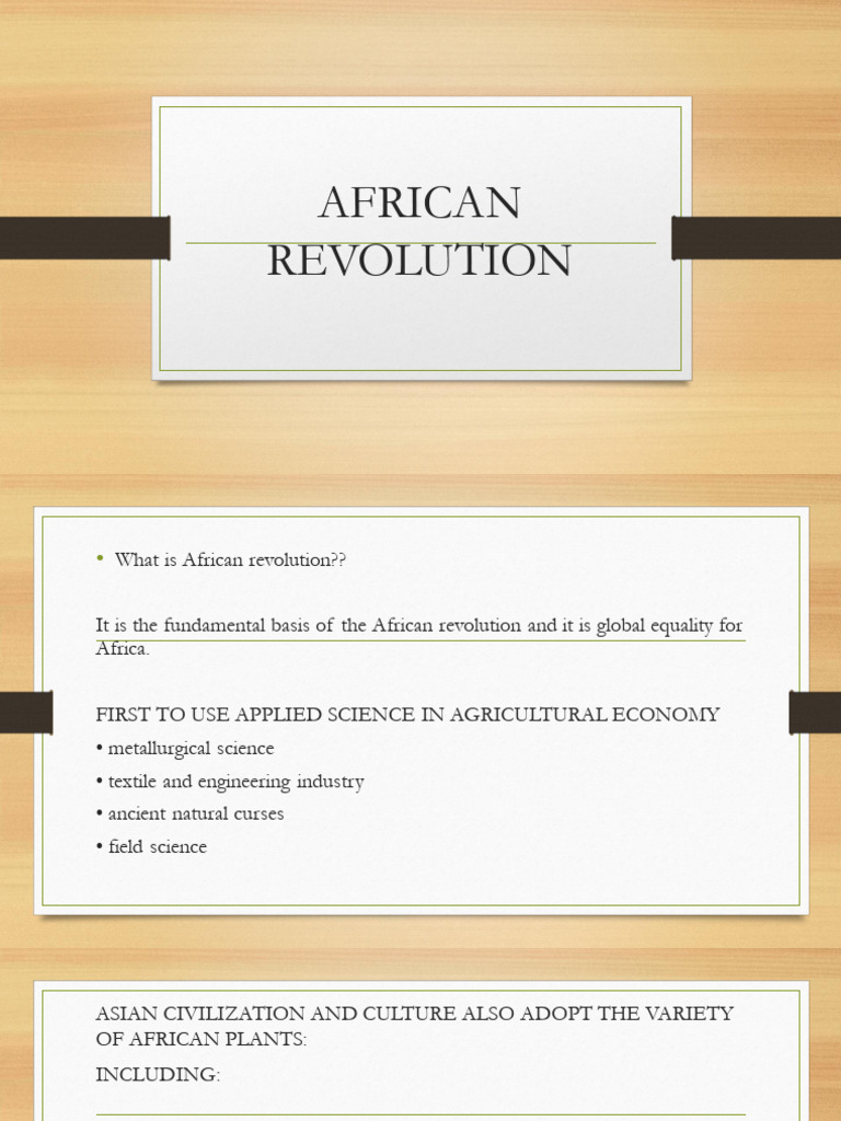 African Revolution (Sts Week 4) | Download Free PDF | Science | Africa