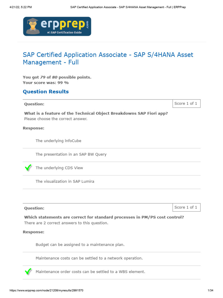 SAP Certified Application Associate - SAP S - 4HANA Asset Management ...