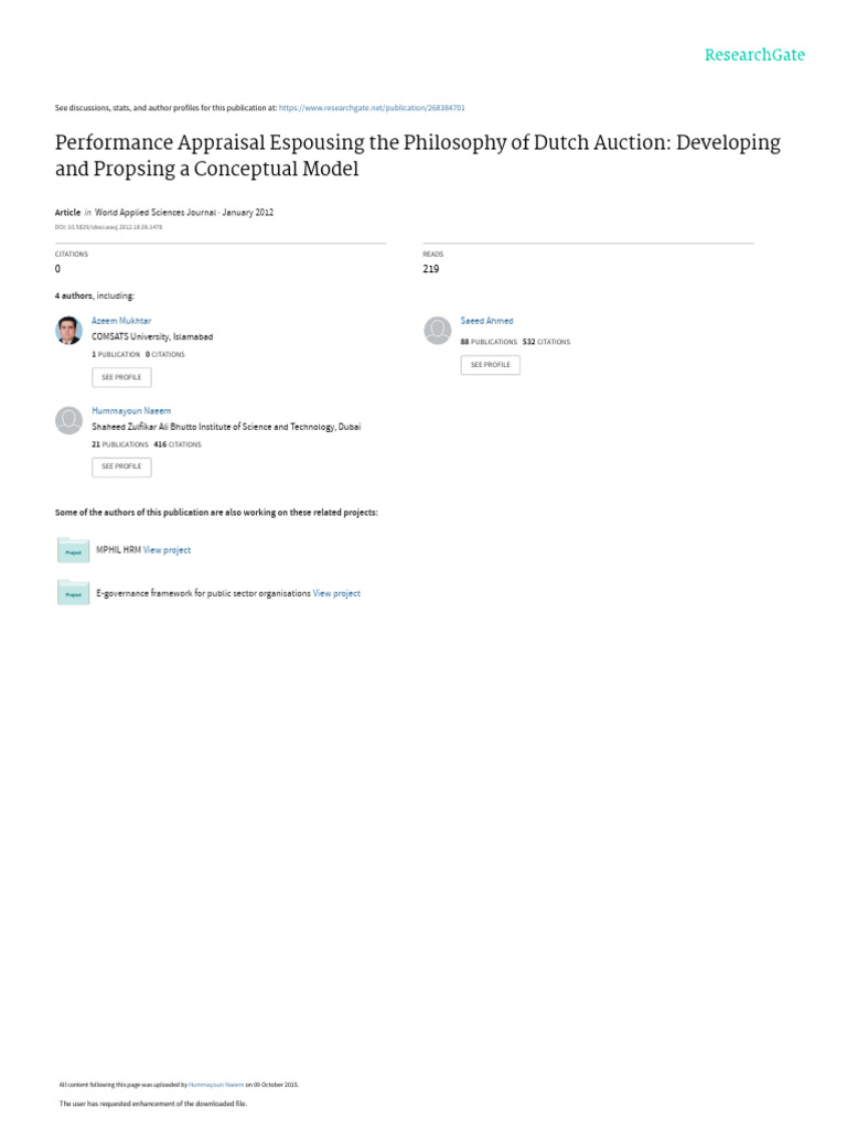 Performance Appraisal Espousing The Philosophy of | PDF | Performance ...