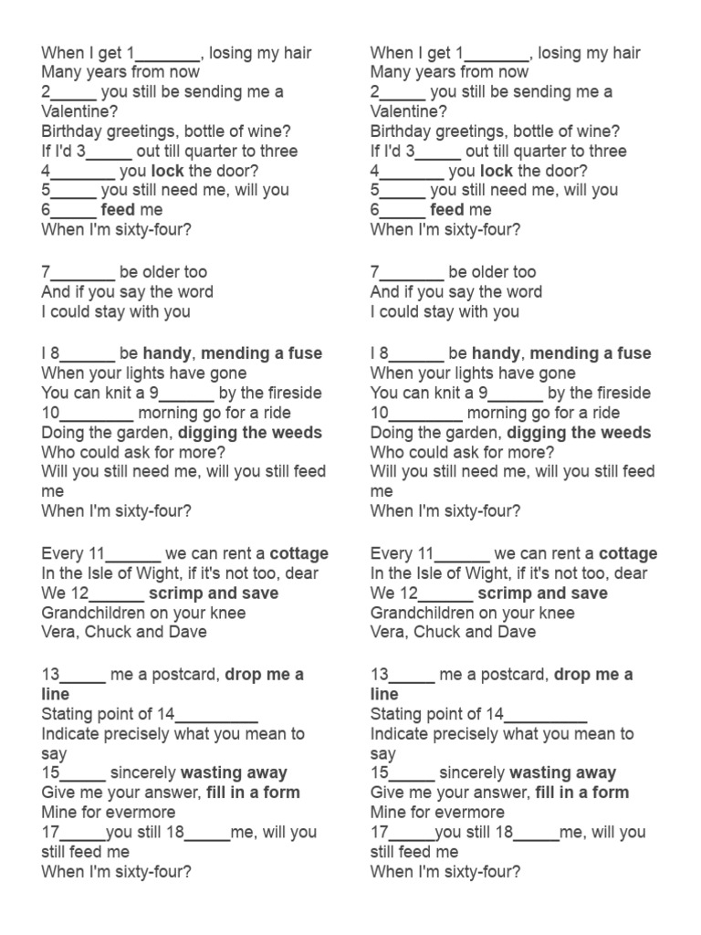 When I'm Sixty Four | PDF