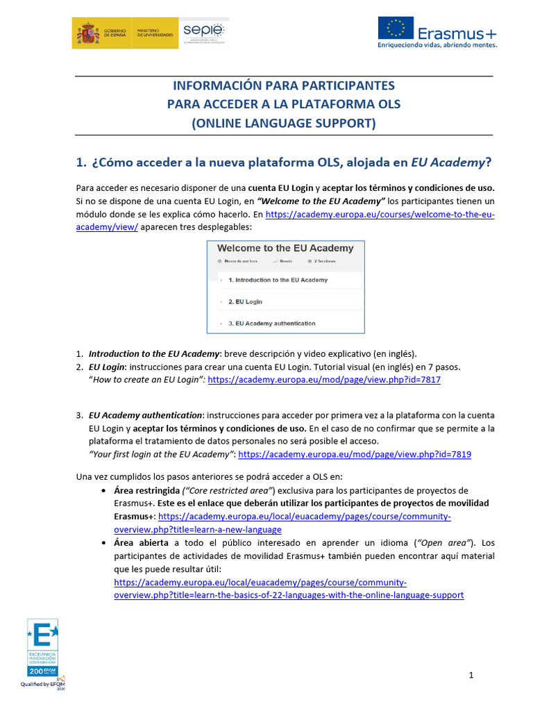 Cómo Acceder A La Plataforma OLS | PDF | Evaluación | Plan de estudios