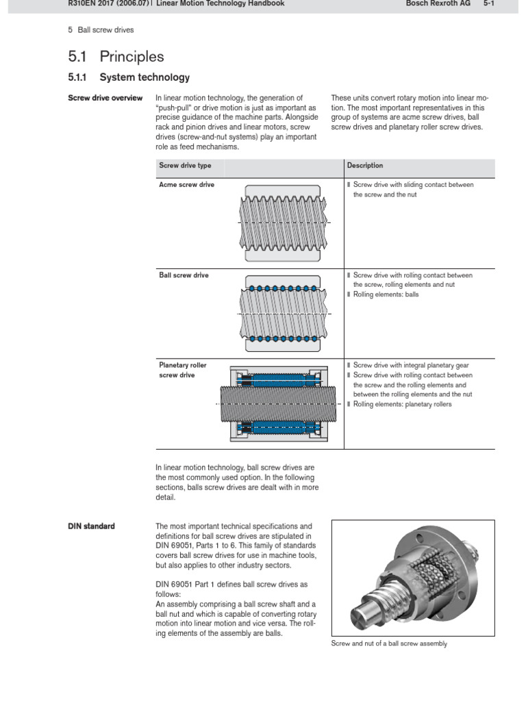 Linear Motion Technology-Screw Drive | PDF | Screw | Metalworking