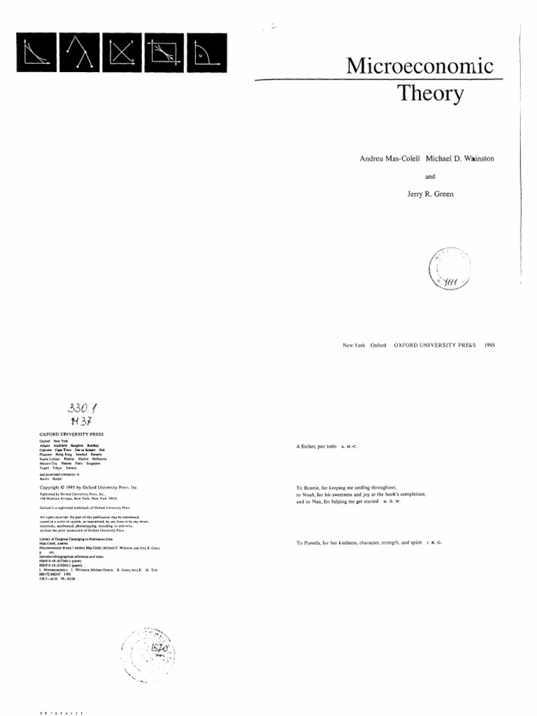 03 - [Andreu Mas-Colell, Michael D. Whinston, Jerry R. Microeconomic ...