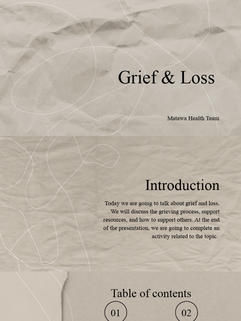 Grief & Loss Presentation (Teens & Young Adults Presentation) | PDF | Grief | Behavioural Sciences