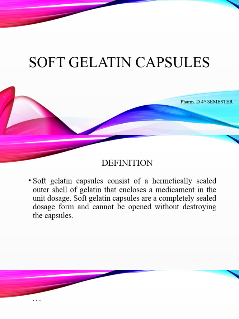 Soft Gelatin Capsules | PDF | Pharmaceutical Formulation | Tablet ...