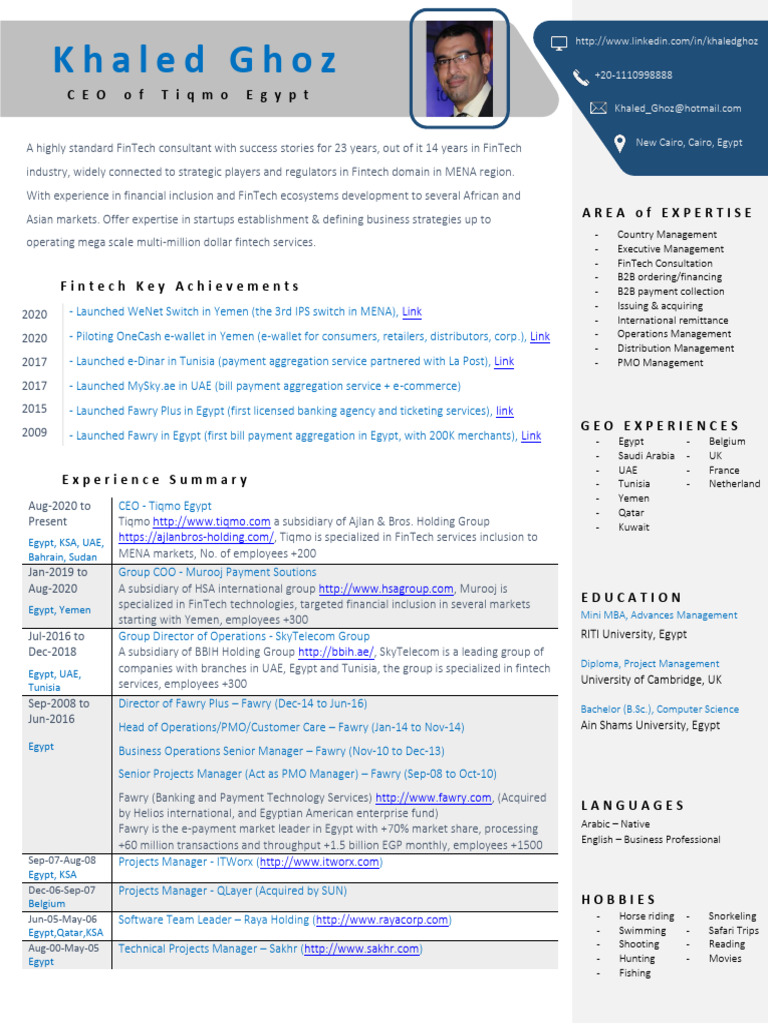 Khaled - Ghoz - CV - 2022 - Full - V4.0 | PDF | Retail | E Commerce