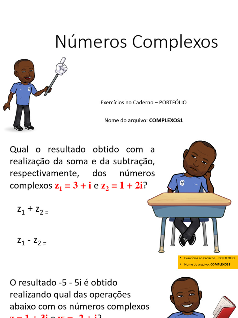 Números Complexos - Exercícios | PDF