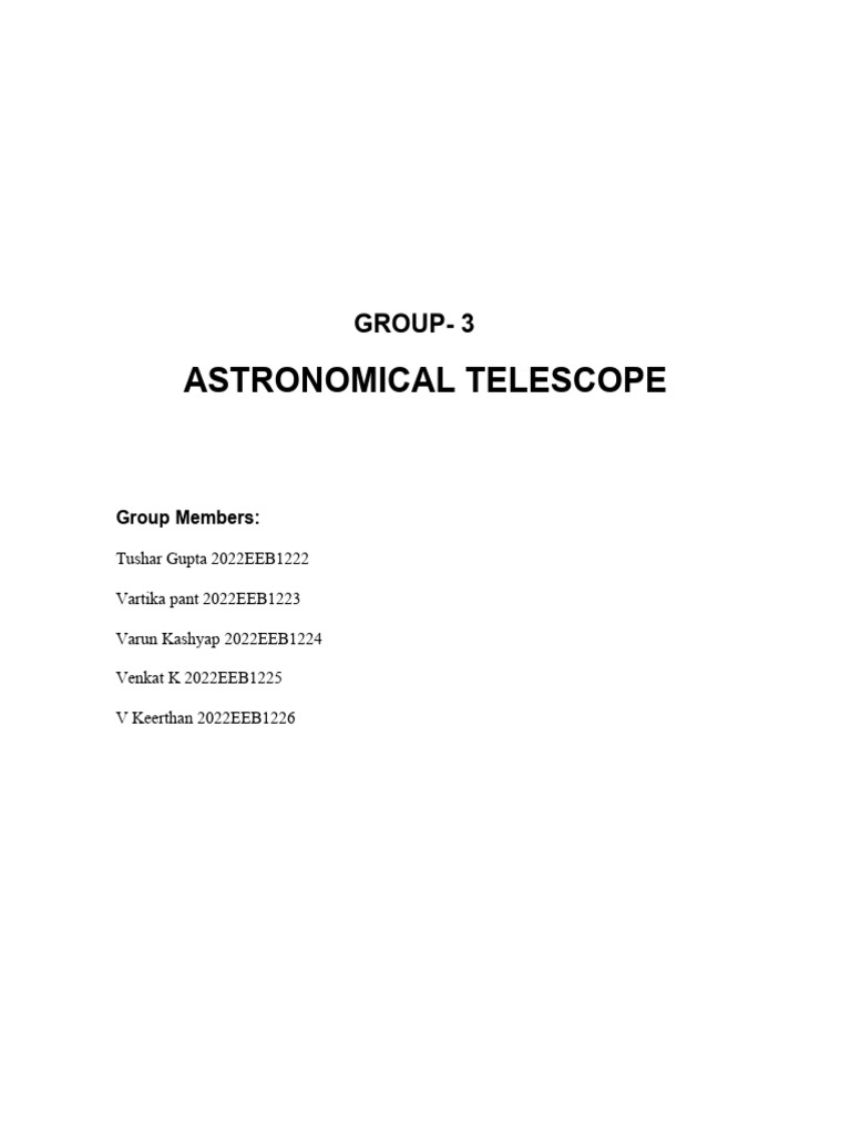 Telescope (PH102) | PDF | Angular Resolution | Telescope