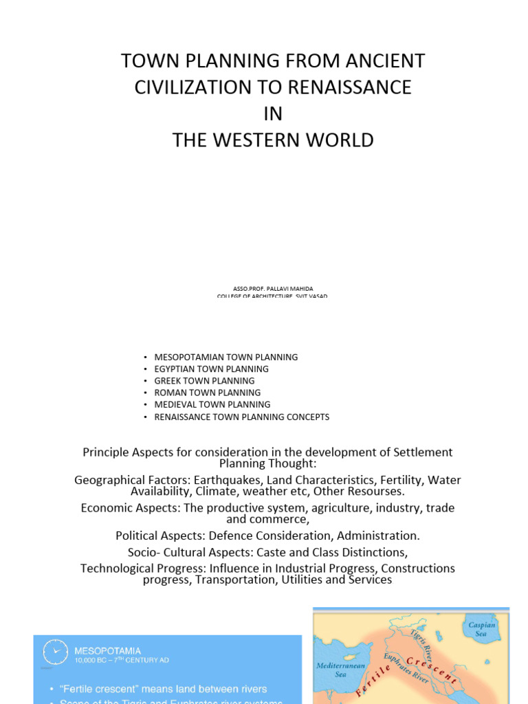 Evolution of Town Planning Through Ages | PDF | Roman Empire ...