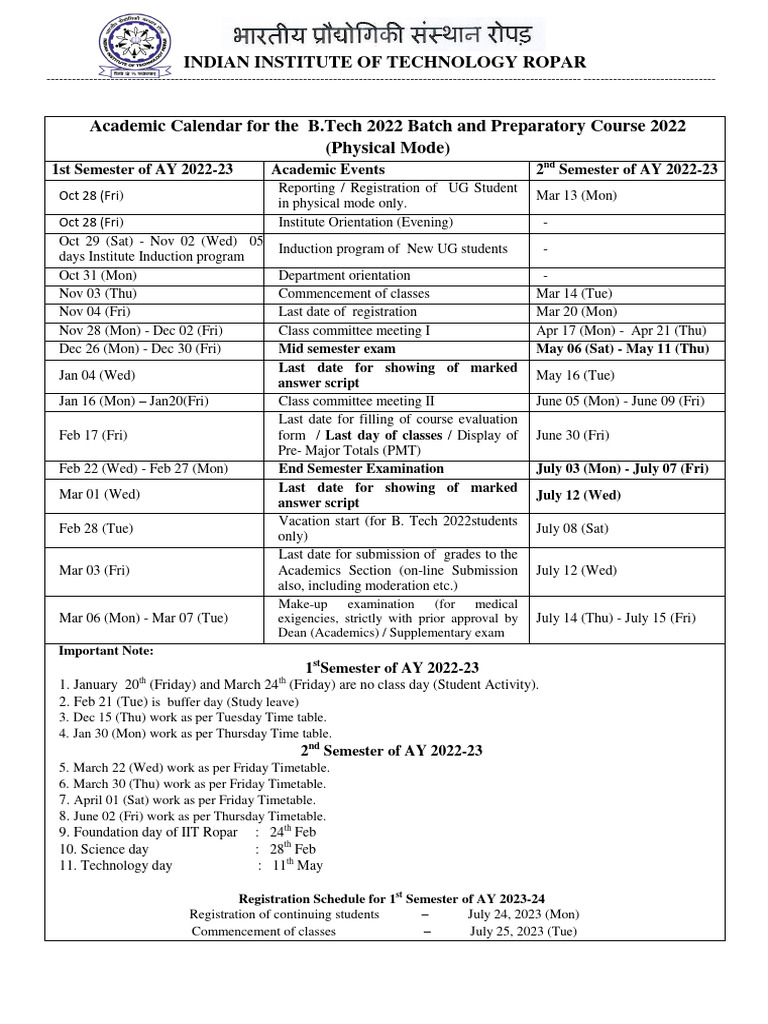 Academic Calendar 1st Sem 2022-23pdf | PDF | Academic Term | Schools