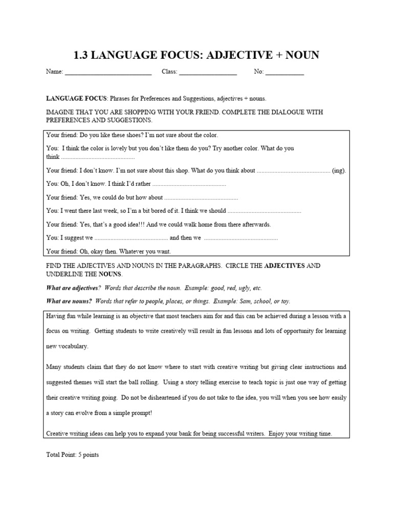 1.3 Language Focus | PDF | Career & Growth | Language Arts & Discipline