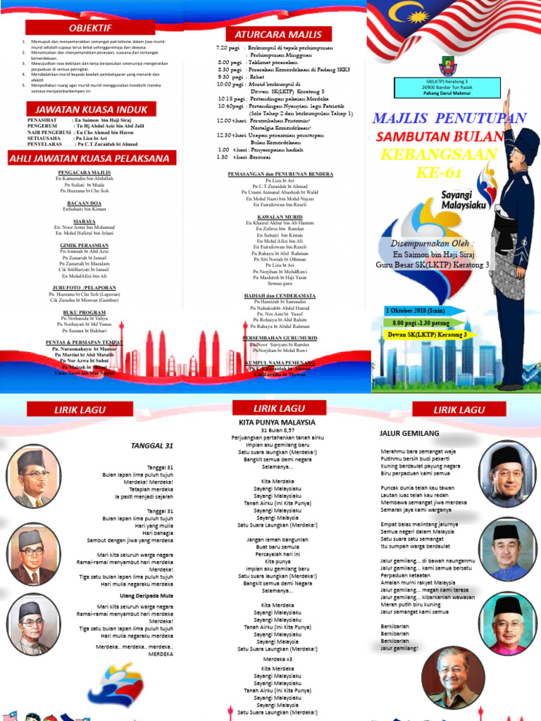 Pamplet Penutup Bulan Kebangsaan SBP 2018 | PDF