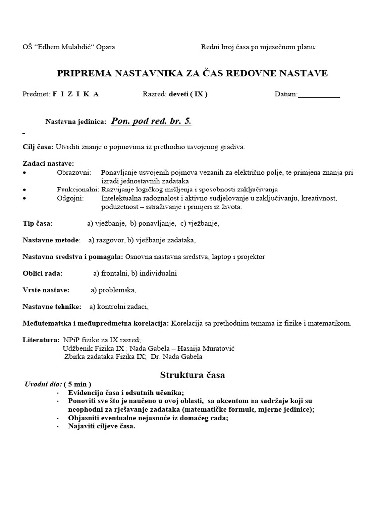 F IX 6 Pon. Pod Red. Br. 5. | PDF