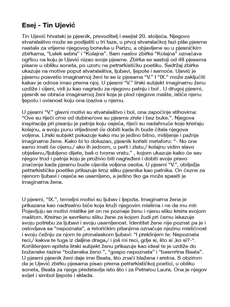 Ujević Esej kopija | PDF