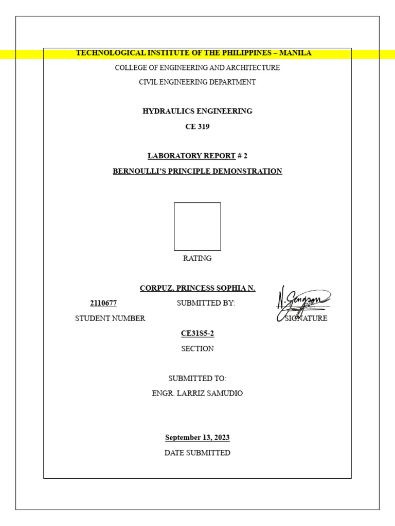 Experiment No 2 Lab Report CORPUZ | PDF | Fluid Dynamics | Gas Technologies