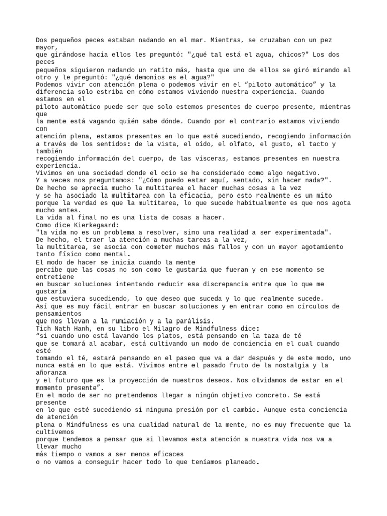 Mindfulness 1.2 Piloto Automatico-En | PDF | Experiencia | Mente
