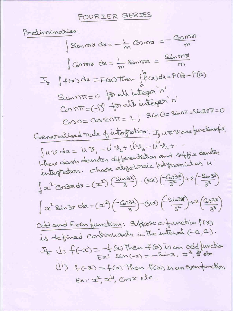 Unit 2 Fourier Series Pdf