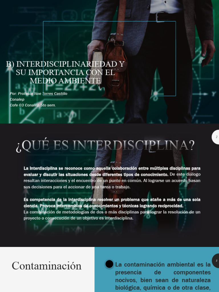 1.2 B Interdisciplinariedad y Su Importancia Con El Medio Ambiente | PDF | Contaminación | La ...