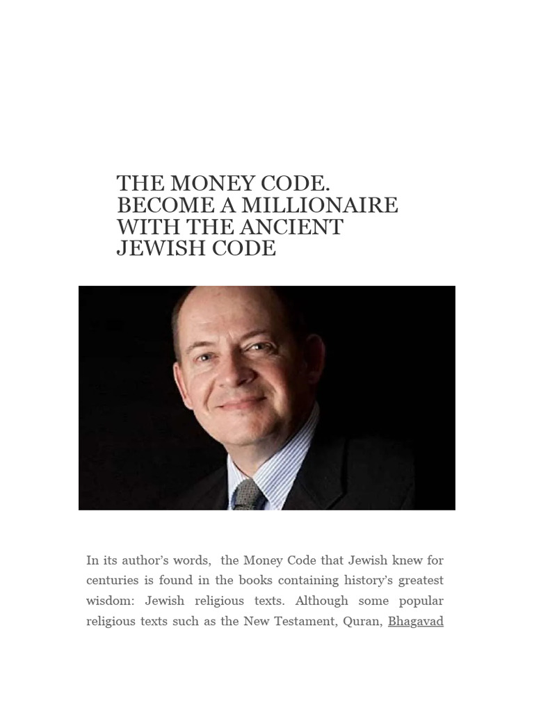 The Money Code. Become A Millionaire With The Ancient Jewish Code ...