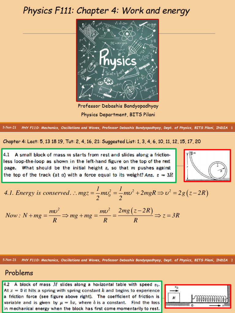 PHY F111 Chapter 4 BITS Pilani | PDF | Waves | Oscillation