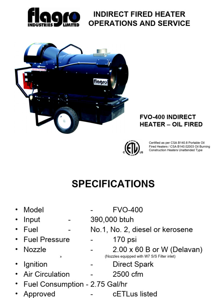 Flagro Fvo 400 Heater Operations and Troubleshooting | PDF | Thermostat ...