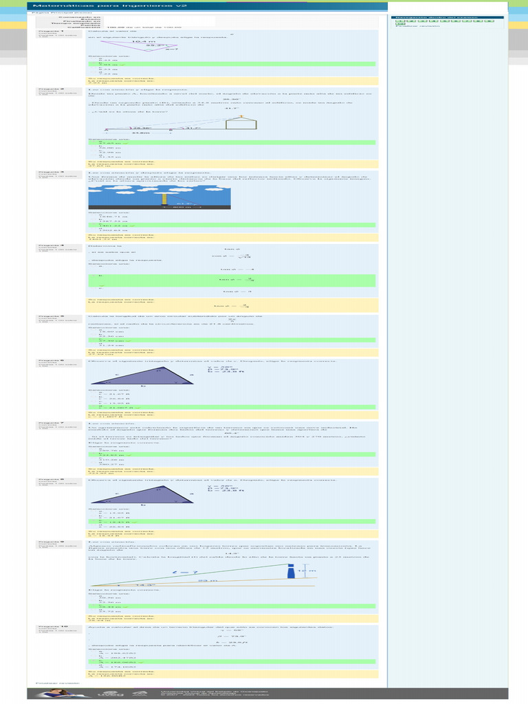 Exa 2 - Triángulos Rectángulos y Oblicuángulos - R1 | PDF