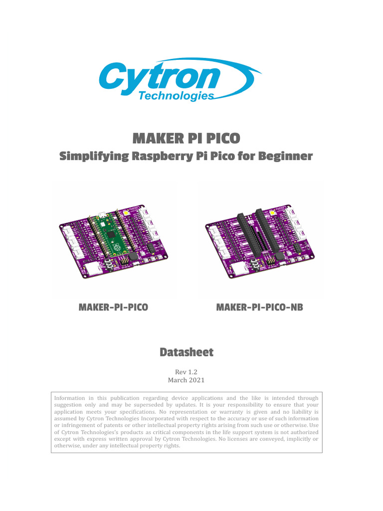 Maker Pi Pico Beginner Datasheet | PDF | Raspberry Pi | Computer ...