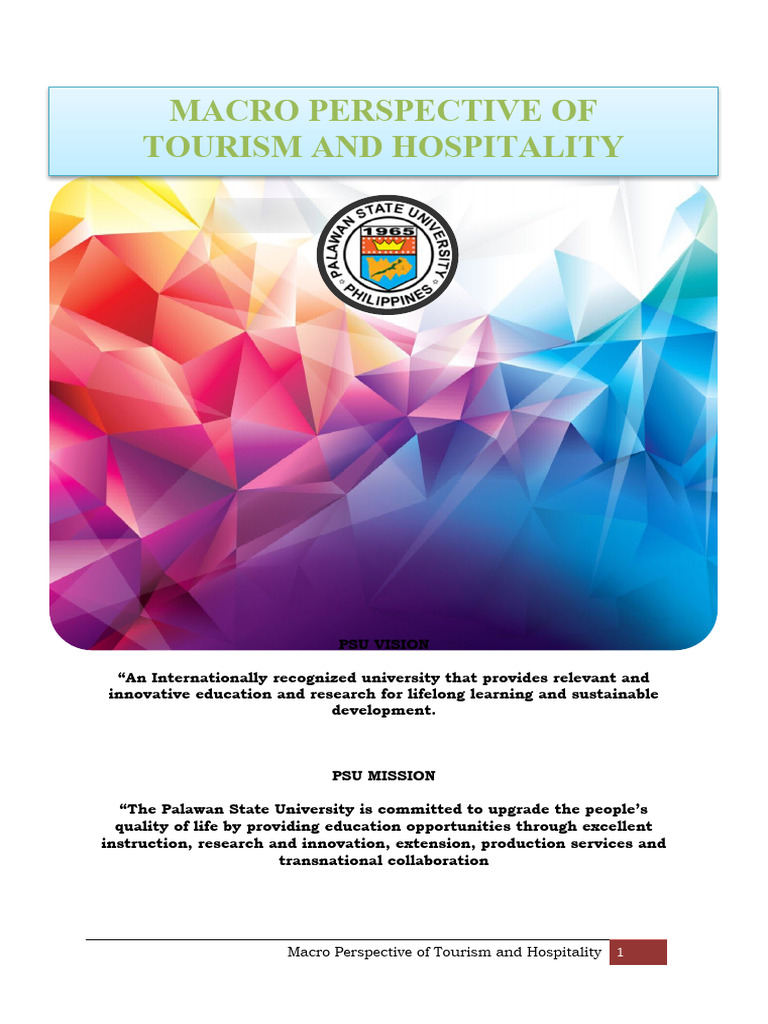Module 1 Macro Perspective of Tourism and Hospitality | PDF | Tourism ...
