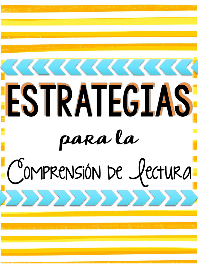 Estrategias Comprension Lectora Buenisimo | PDF | Comprensión lectora