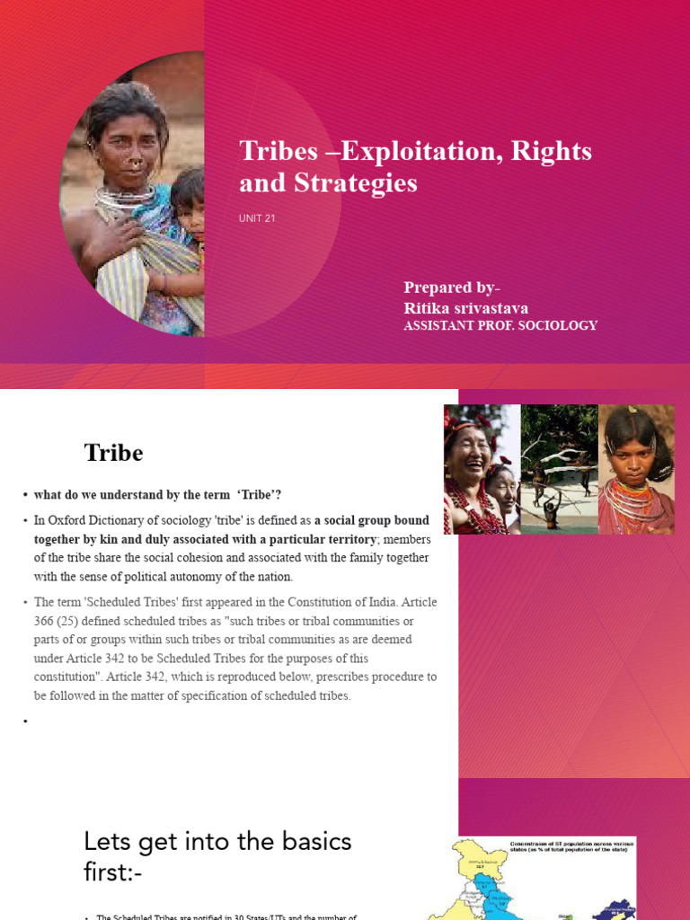 Unit 21 Tribes - Exploitation, Rights and Strategies | PDF | Tribe | South Asia