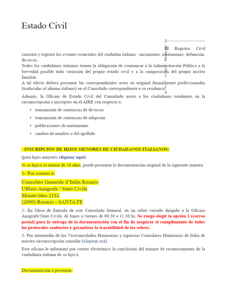 Tramite Hijo Menor Directo | PDF | Certificado de nacimiento | Gobierno ...