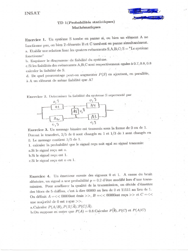 Tous Les TD Proba | PDF