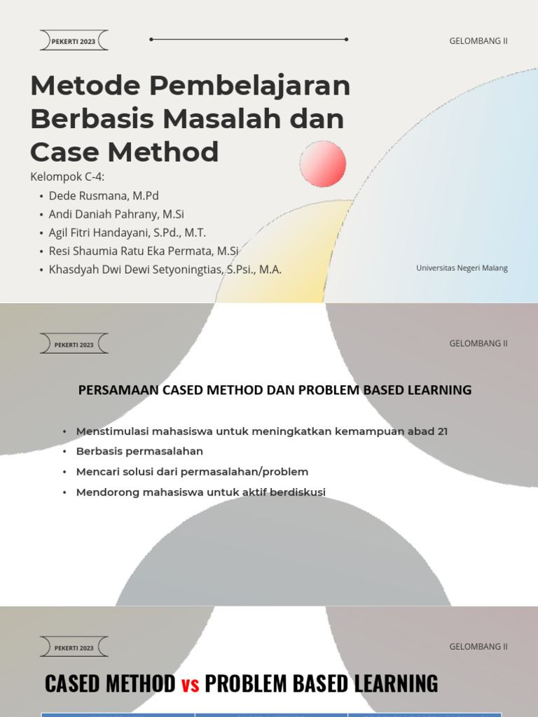 Case Method Dan Problem Based Learning - C4 | PDF