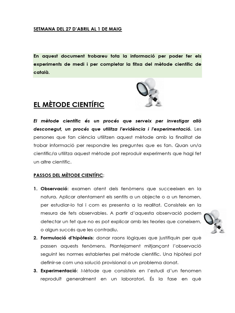 Informació Mètode Científic | PDF